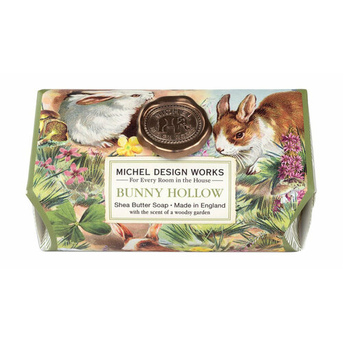 Парфюмированное мыло в бумажной обертке Michel Design Works Bunny Hollow Large Bath Soap Bar