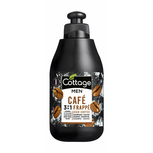 Шампунь для волос и гель для душа 3 в 1 с ароматом кофе Cottage Men Shampoo Shower Gel Iced Coffee