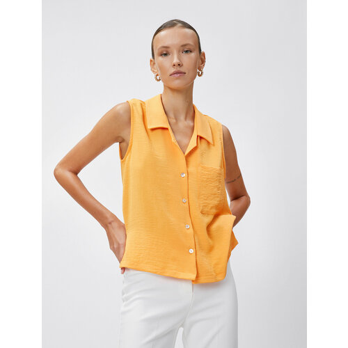 Рубашка KOTON, размер 40, оранжевый