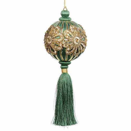 Goodwill Елочный шар с кисточкой Fontana Nuova 10 см зеленый L 34302