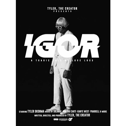 Плакат, постер на бумаге Tyler, The Creator-Igor/Тайлер/музыкальные/поп исполнитель/артист/поп-звезда/группа. Размер 42 х 60 см