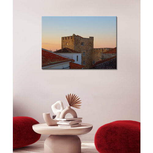 Картина/Картина на холсте для интерьера/Картина на стену/Картина для кухни/ -Португалия архитектура 20 60х80