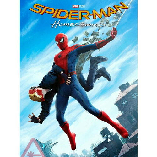 Плакат, постер на бумаге Spider Man: Home Coming/Человек Паук: Возвращение Домой/комиксы/мультфильмы. Размер 30 х 42 см