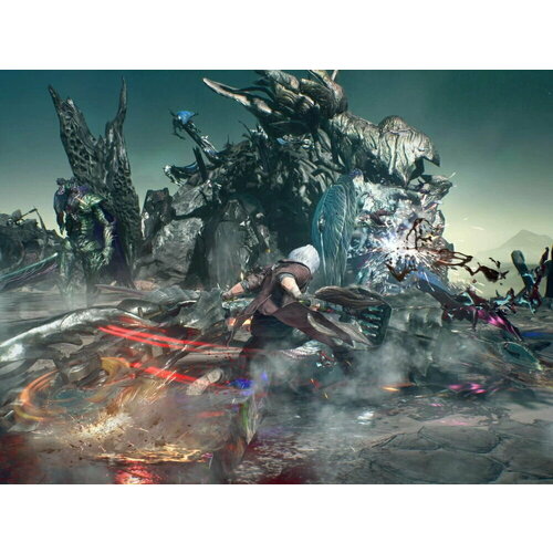 Плакат, постер на бумаге Devil May Cry 5/игровые/игра/компьютерные герои персонажи. Размер 21 х 30 см