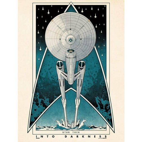 Плакат, постер на бумаге Стартрек: Возмездие (Star Trek Into Darkness), Джей Джей Абрамс. Размер 21 х 30 см