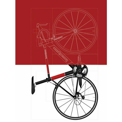 Плакат, постер на бумаге Cycles/Велосипед/искусство/арт/абстракция/творчество. Размер 21 на 30 см