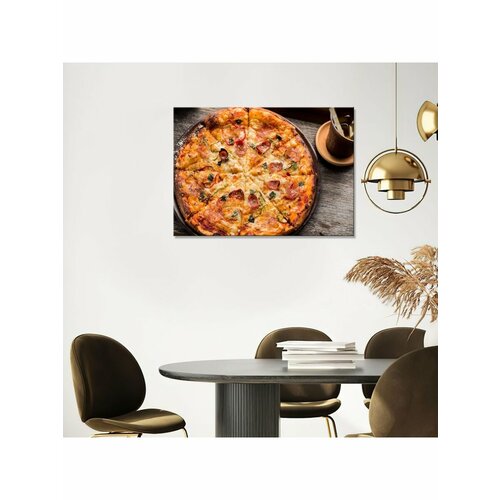 Картина на холсте с подрамником Вкусная пицца 1 60х80