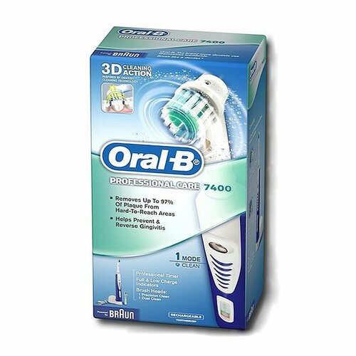 Электрическая зубная щетка Oral-B Professional Care 7400, насадка в комплекте