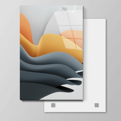 Картина на стекле - "Абстракция волны" размер 60-40 см