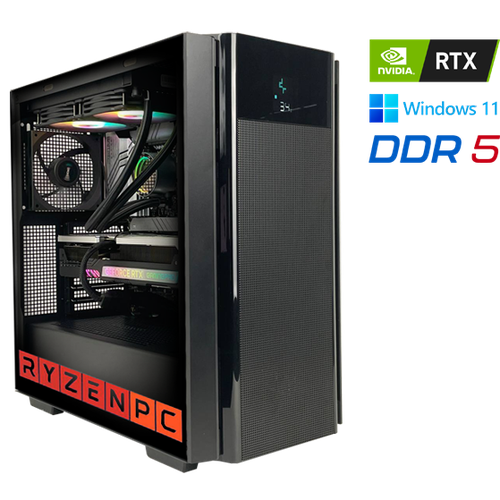 Настольный компьютер RyzenPC GAME 83511567 (AMD Ryzen 7 7700 3.8 ГГц, AMD B650, 32 DDR5, SSD: 2000 Гб, HDD: 2000 Гб, NVIDIA GeForce RTX 4070 12 Гб, WI-FI, Без привода, 850 Вт, Deepcool CH510 Mesh Digital, Windows 11 Home)