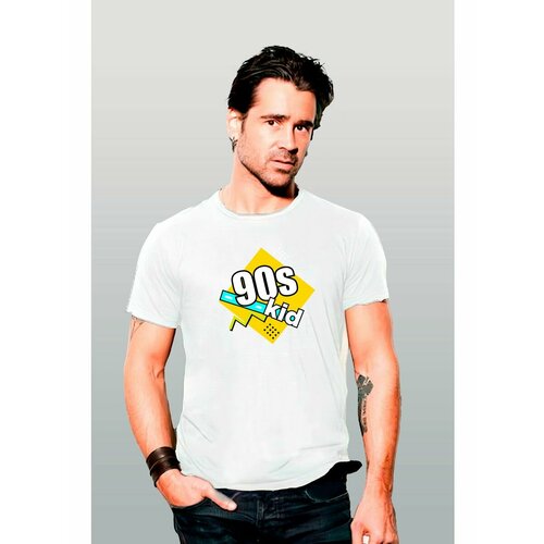 Футболка 90s kid 90е, размер 6XL, белый