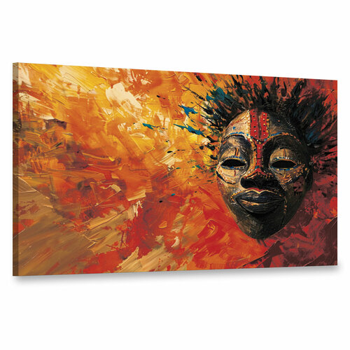 Интерьерная картина 100х60 "Африканская карнавальная маска"