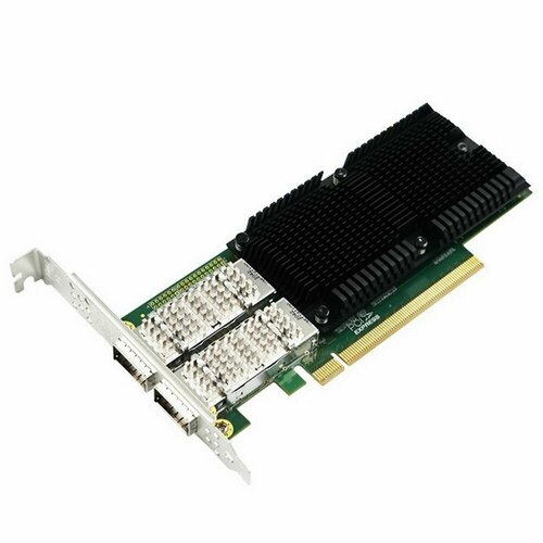 Lr-Link Сетевой адаптер Lr-Link LRES1014PF-2QSFP28 PCIe v4.0 x16 2*QSFP28 100G NIC Card на основе Intel E810 (302984) LRES1014PF-2QSFP28