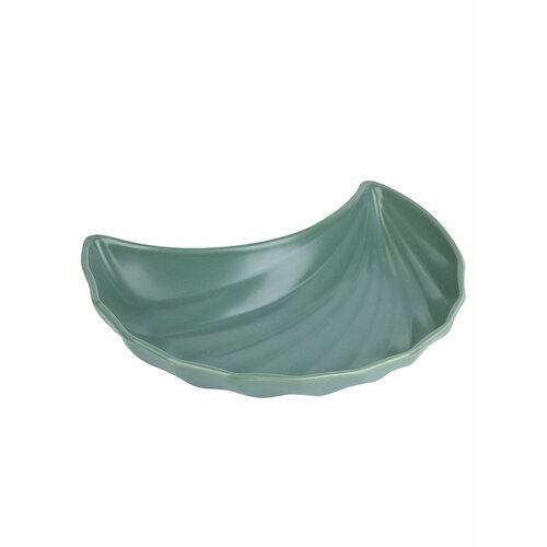 Тарелка фигурная Nouvelle "Fresh Taste Dark green", фарфоровая, 23х13х4 см