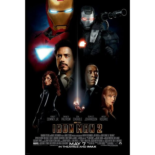 Плакат, постер на холсте Железный человек 2 (Iron Man 2, 2010г). Размер 21 х 30 см
