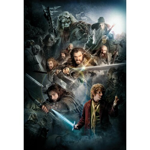 Плакат, постер на бумаге Хоббит: Нежданное путешествие (The Hobbit: An Unexpected Journey, 2012г). Размер 42 на 60 см