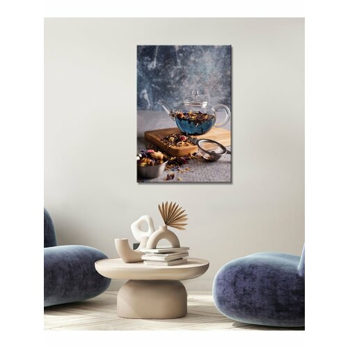Картина на холсте с подрамником Душистый травяной чай 50х70