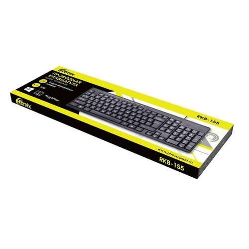Клавиатура RITMIX RKB-155 проводная с классич раскладкой, USB (15119563)