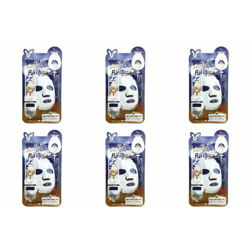Elizavecca Маска на тканевой основе Egf Deep Power Ringer mask pack, 6 шт
