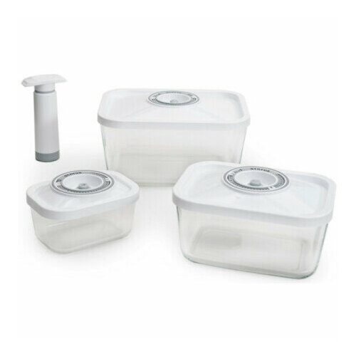 Контейнеры для вакуумных упаковщиков Status, набор VAC-Glass-Set White