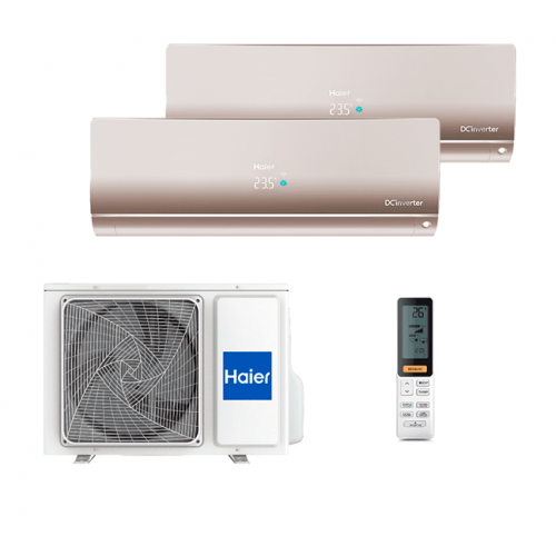 Мульти сплит-система Haier на 2 комнаты (25+25 кв. м.) FLEXIS Gold