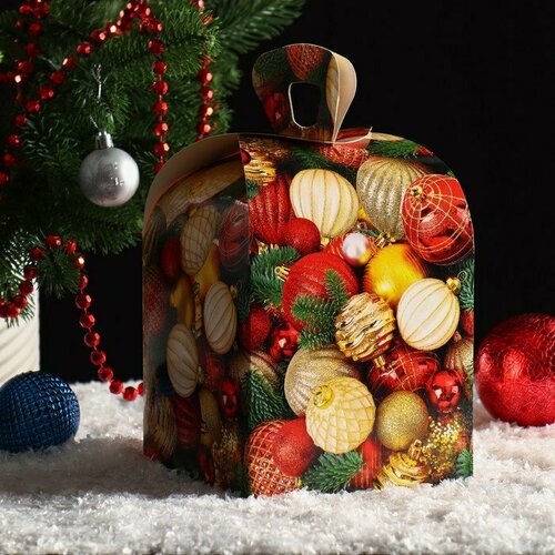 Подарочная коробка "Праздничный Блеск", 15 х 15 х 19 см (комплект из 20 шт)