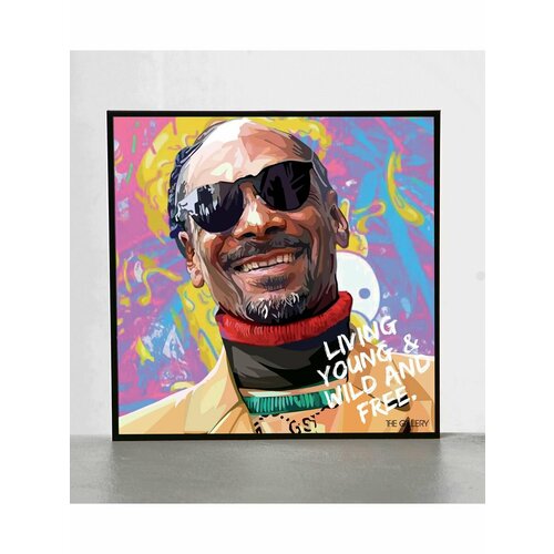 Картина постер Snoop Dogg Снуп Догг в рамке в стиле поп-арт