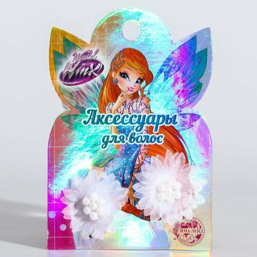 Набор резинок, белый бант, 2 шт "Блум", WINX (комплект из 19 шт)