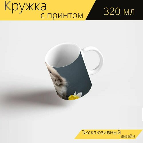 Кружка с рисунком, принтом "Кролик, симпатичные, животное" 320 мл.