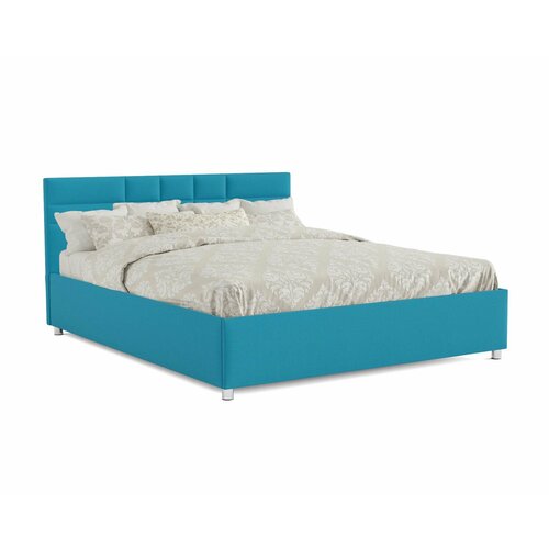 Кровать Mebel-ars Нью-Йорк 140 см Рогожка синий
