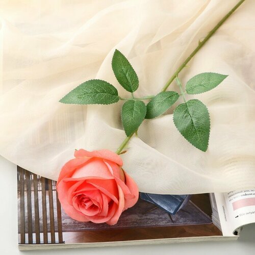 Цветы искусственные "Роза Карина" 7х56 см, розовый (2 шт)