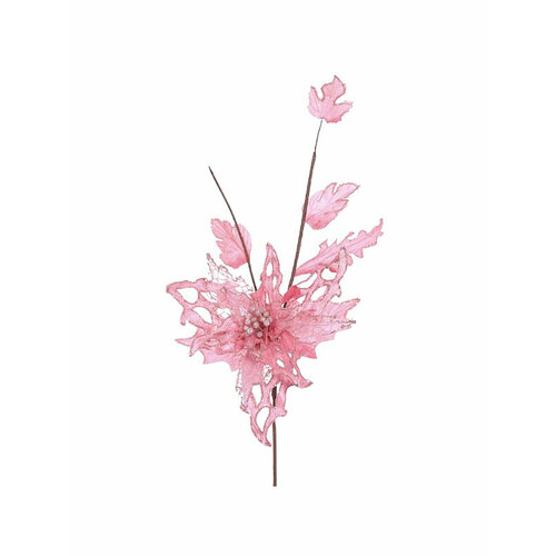 Цветок искусственный Пуансеттия 27x18x50 см