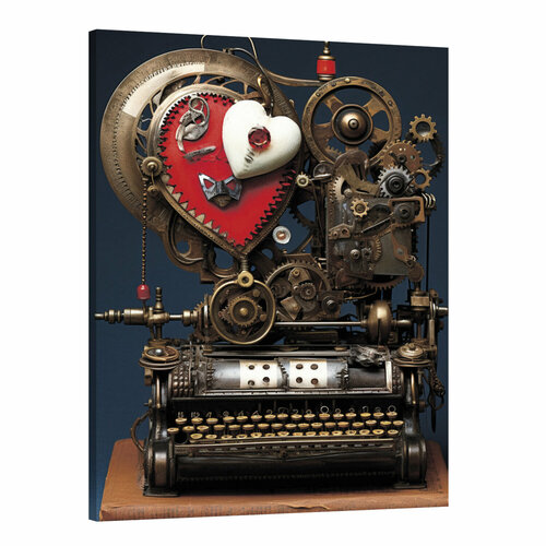 Интерьерная картина 50х70 "Необычная печатная машинка"