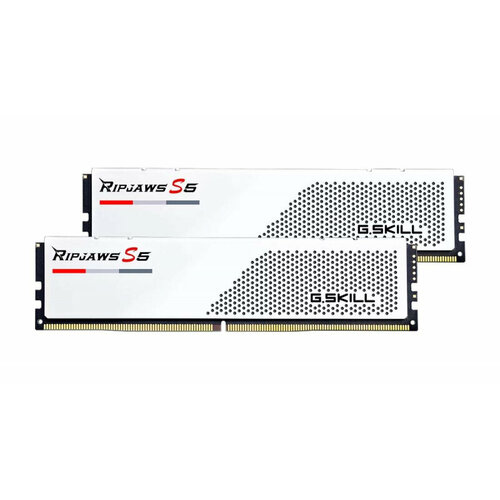 Оперативная память G.skill DDR5 Ripjaws S5 32GB (2x16GB) 6000MHz CL30 (30-40-40-96) 1.35V (F5-6000J3040F16GX2-RS5W) White