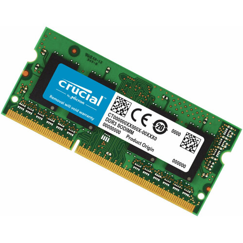 Оперативная память Crucial 8GB DDR3 1333MHz PC3-10600 SODIMM