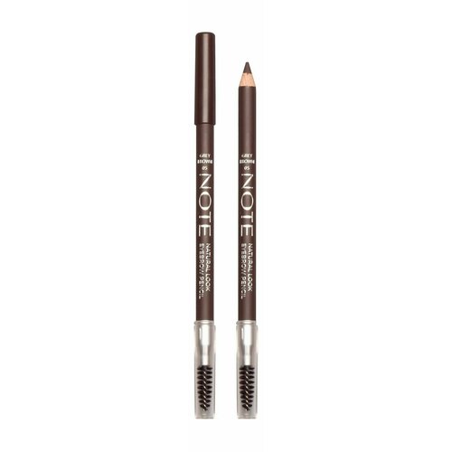 Пудрово-восковый карандаш для бровей 5 Grey Brown Note Natural Look Eyebrow Pencil
