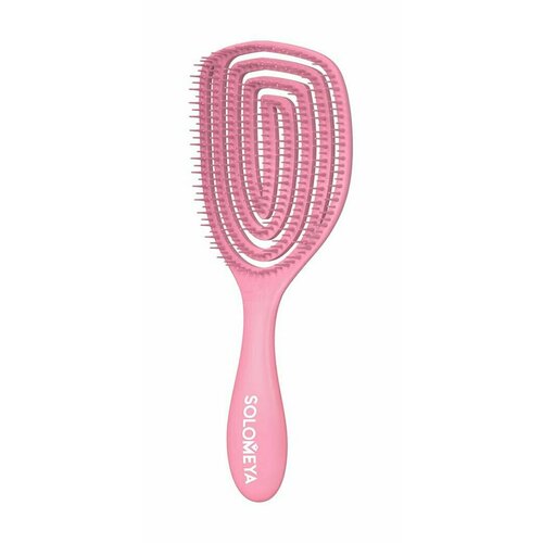 Расческа для сухих и влажных волос с ароматом клубники Solomeya Wet Detangler Brush Oval Strawberry
