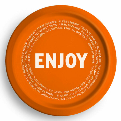 Тарелка одноразовая диаметр 230 мм, 50 шт, бумажная с ПЭ покрытием "Enjoy new", скандипакк, -0552