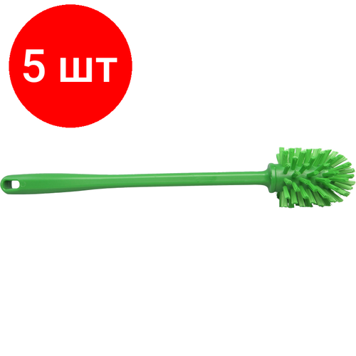 Комплект 5 штук, Ершик FBK для труб ручной круглый 63х80х370мм, пластик зеленый 57156-5