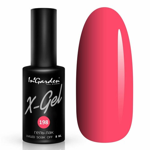 Гель-лак InGarden X-gel №198 Розово-красный