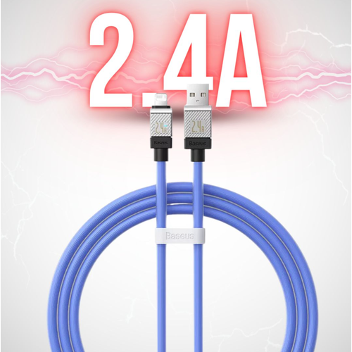 Кабель для айфона 1 метр Baseus CoolPlay USB - Lightning провод для быстрой зарядки телефона лайтинг шнур для IPhone синий