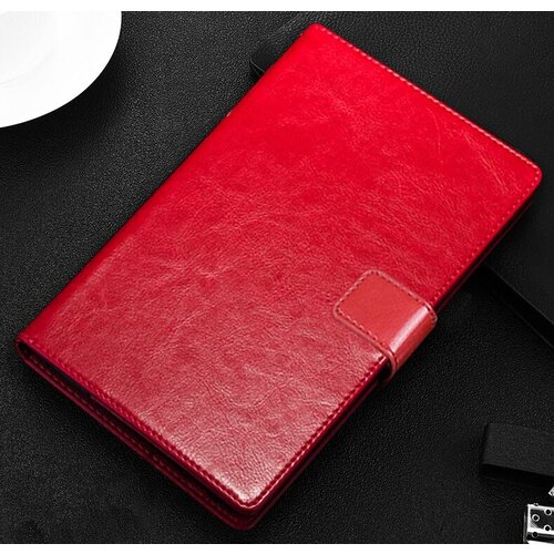 Чехол-книжка MyPads Porta Biglietti из импортной эко-кожи с подставкой застёжкой и визитницей для Xiaomi Pad 5 Pro 12.4, красный