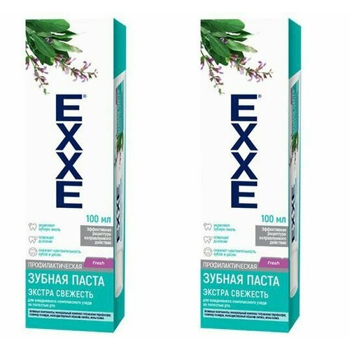 EXXE Зубная паста "Экстра свежесть", профилактическая, 100 мл, 2 шт