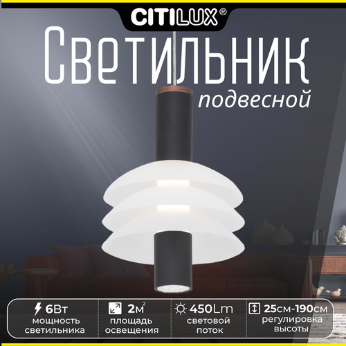 Подвесной светильник Citilux Майя CL202011 LED Черный