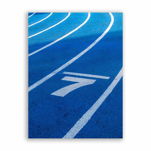 Мотивационный плакат на бумаге / Спорт - Бег / Размер 80 x 106 см