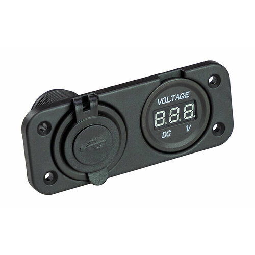Разъем USB 5в 3.1А и цифровой вольтметр