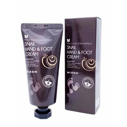 MIZON Крем для рук и ног с муцином улитки Snail Hand And Foot Cream, 100 мл.