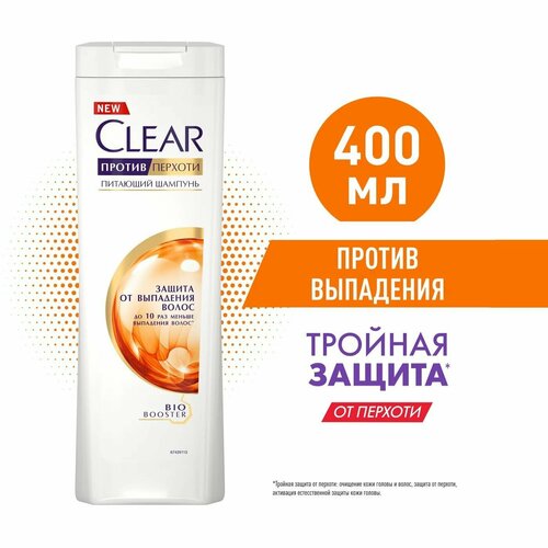 Шампунь Clear Vita Abe против перхоти Защита от выпадения волос, 400 мл