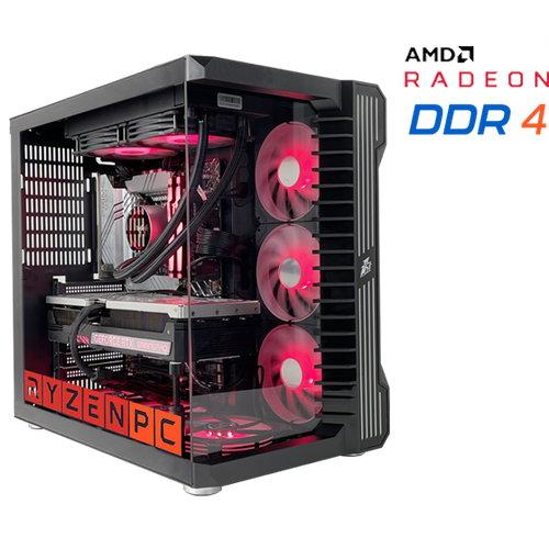 Настольный компьютер RyzenPC GAME 83501389 (AMD Ryzen 5 5600X 3.7 ГГц, AMD B550, 16 DDR4, SSD: 500, AMD Radeon RX 7600 8 Гб, WI-FI, Без привода, 600 Вт, 1stPlayer SP9, ОС не установлена)