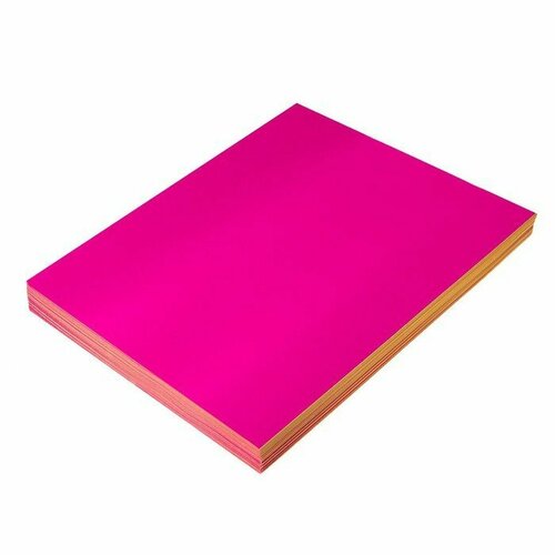 Бумага А4, 100 листов, 80 г/м, самоклеящаяся, флуоресцентный, ярко-розовая (комплект из 2 шт)